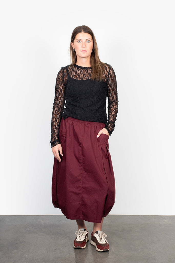 Cyrus Skirt - Merlot – Collective Design Gore