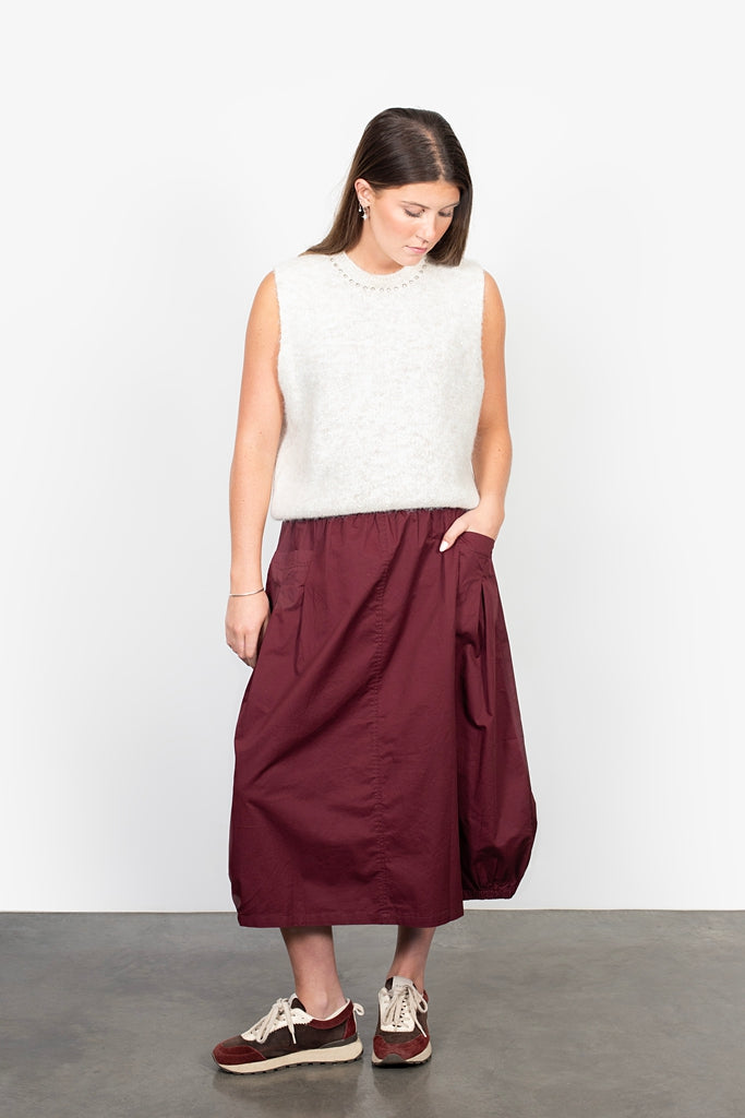 Cyrus Skirt - Merlot – Collective Design Gore